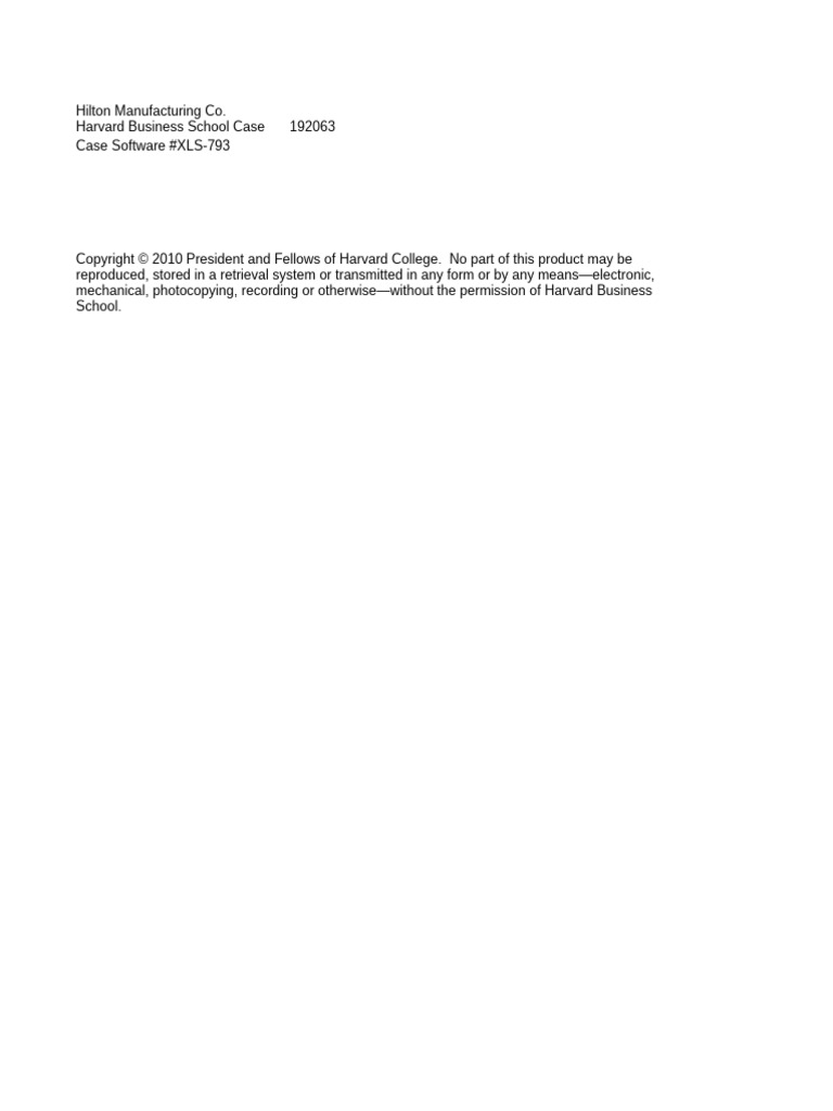 Hilton Manufacturing Co. Financial Analysis | PDF | Income Statement ...