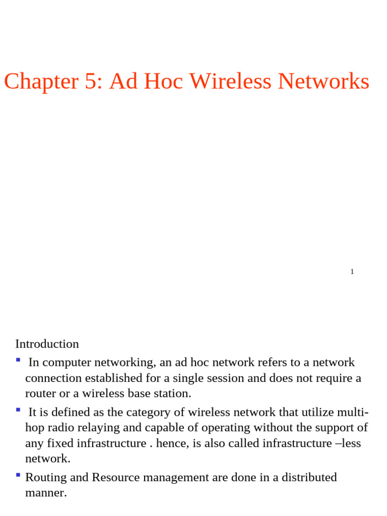 Issues in ADHOC Networks | PDF | Wireless Ad Hoc Network | Computer Network