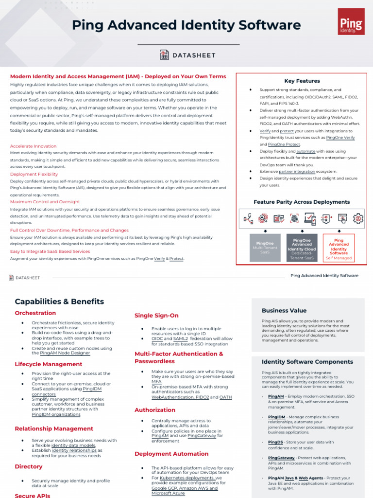 Ping Advanced Identity Software Overview | PDF | Cloud Computing ...