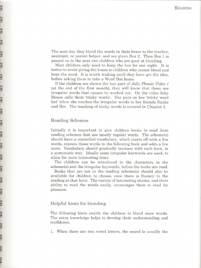 Short Jolly Phonics Handbook | PDF