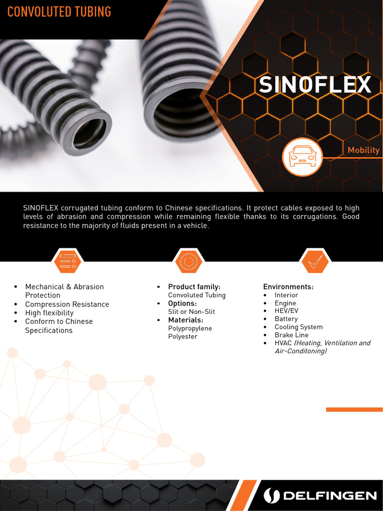 Sinoflex Convoluted Tubing Overview | PDF | Pipe (Fluid Conveyance ...