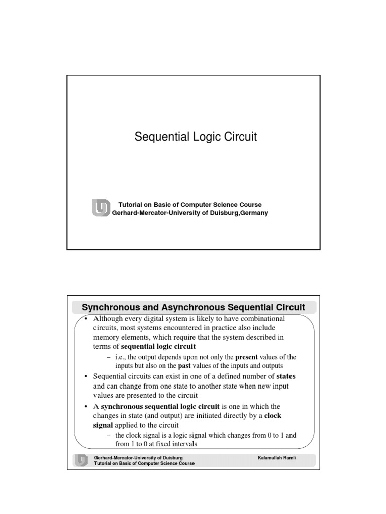 Sequential Logic Circuit | PDF | Electrical Circuits | Digital Electronics