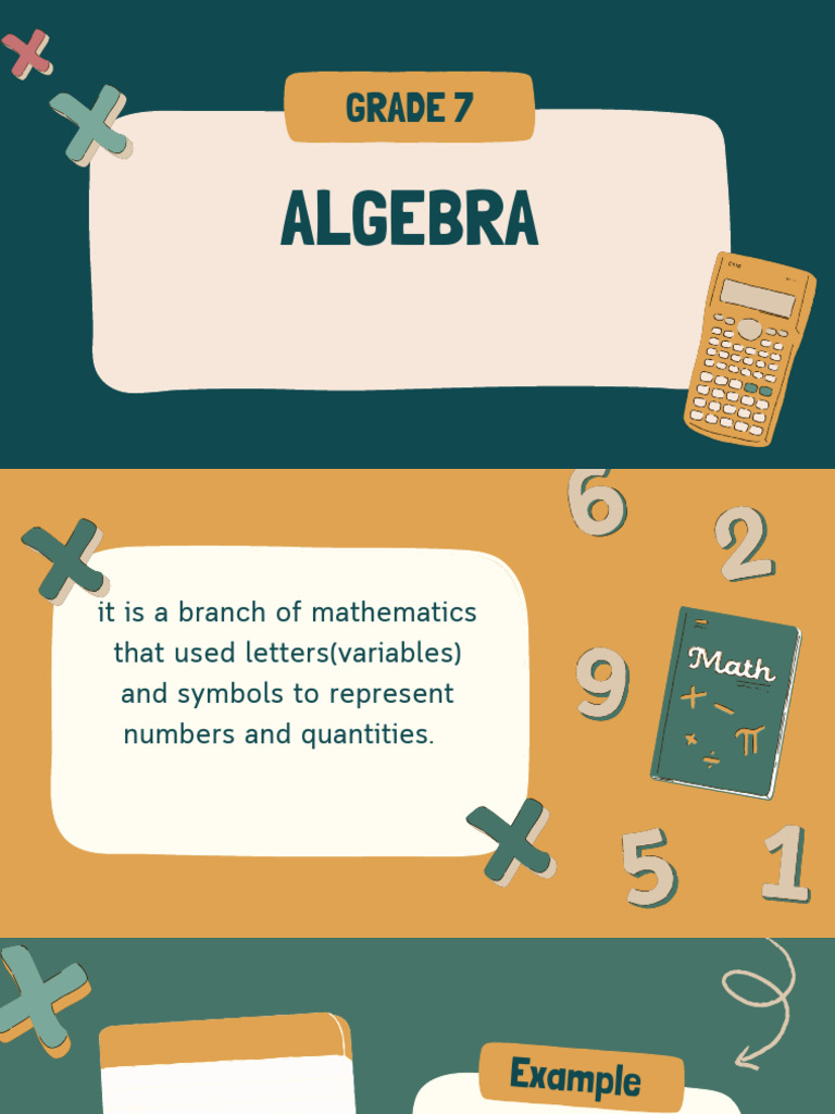 Algebraic Notation Multiplying Terms Presentation in Colourful Hand ...