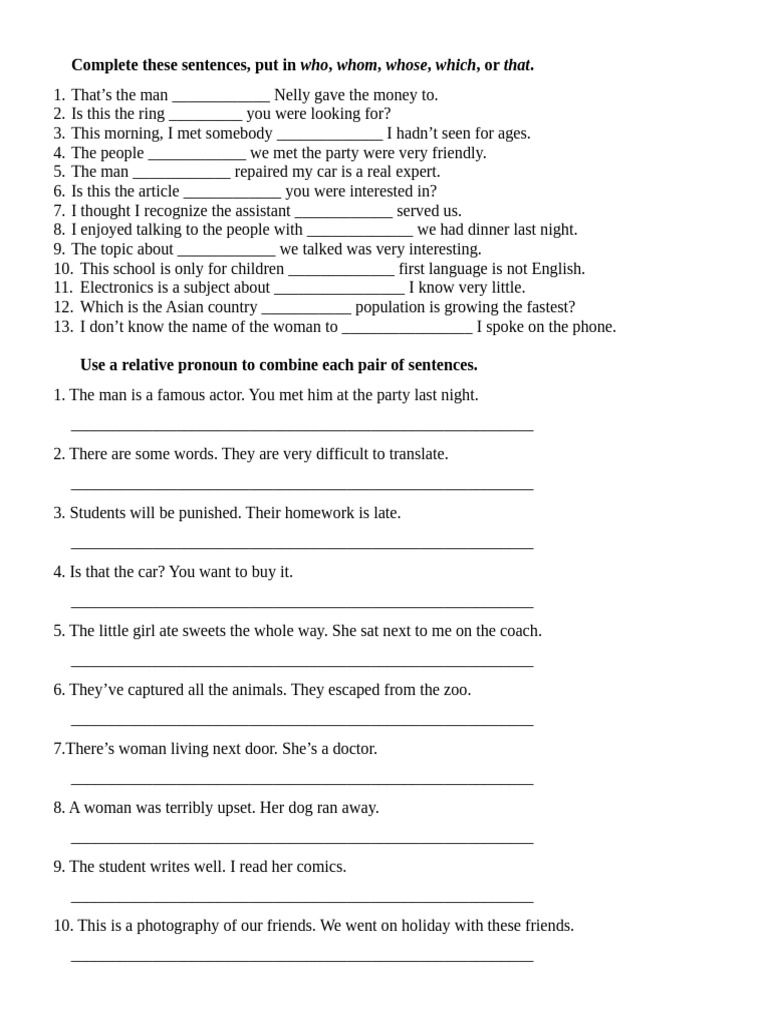 Relative Clause | PDF