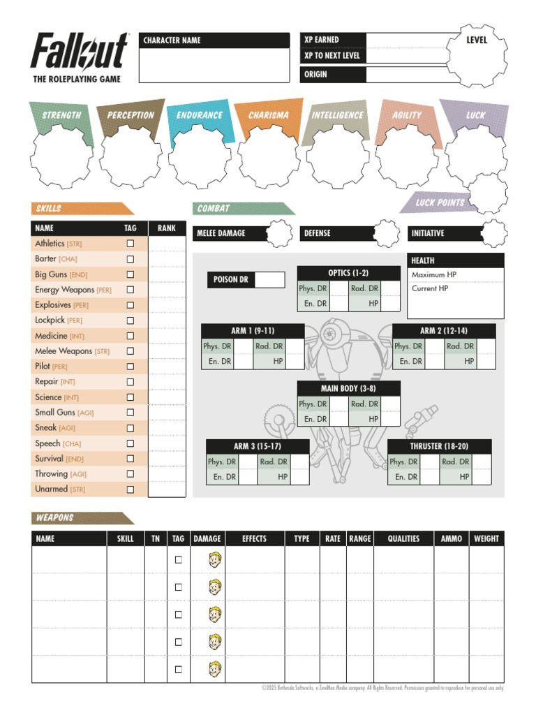 Robot Character Sheet Template | PDF | Role Playing Games | Gaming