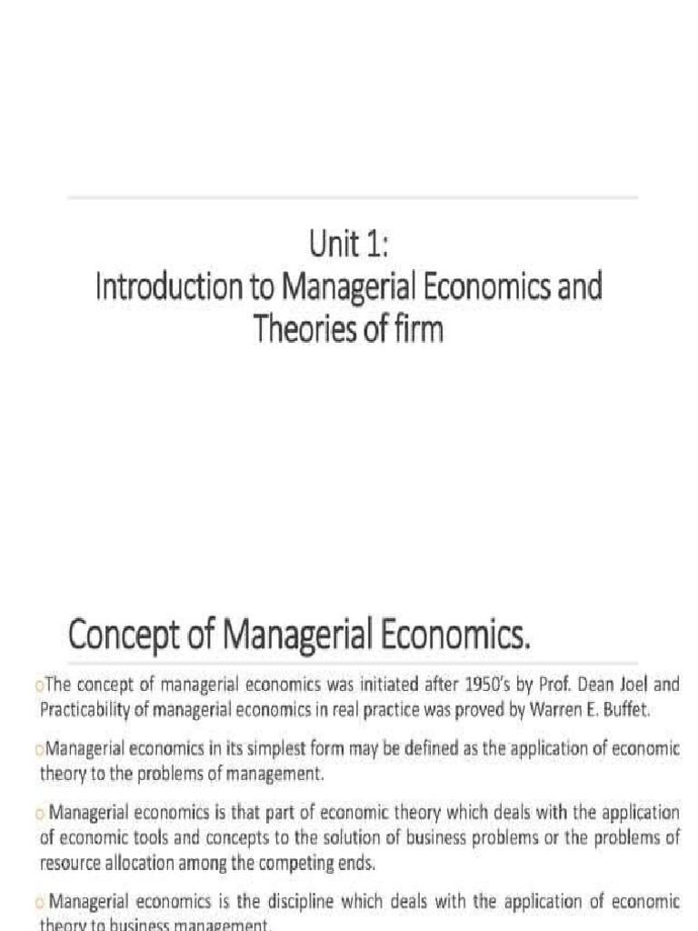Managerialeconomics Chapter1.Pptx Edited | PDF