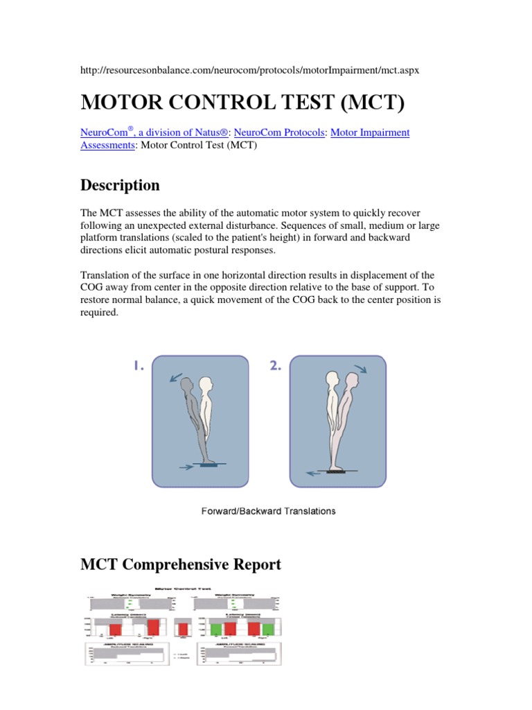 Motor Control Test | PDF | Motor Control | Motor Coordination