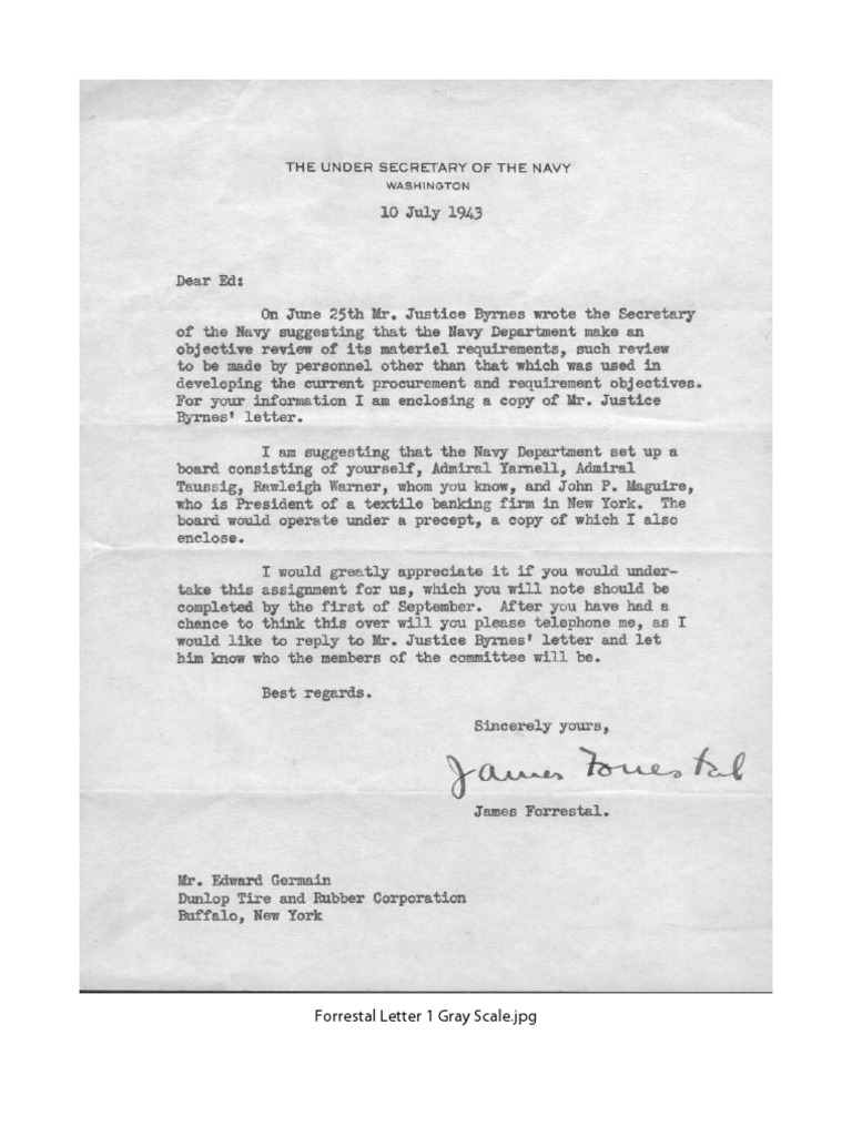 Forrestal Letter 1 Gray Scale - JPG | PDF