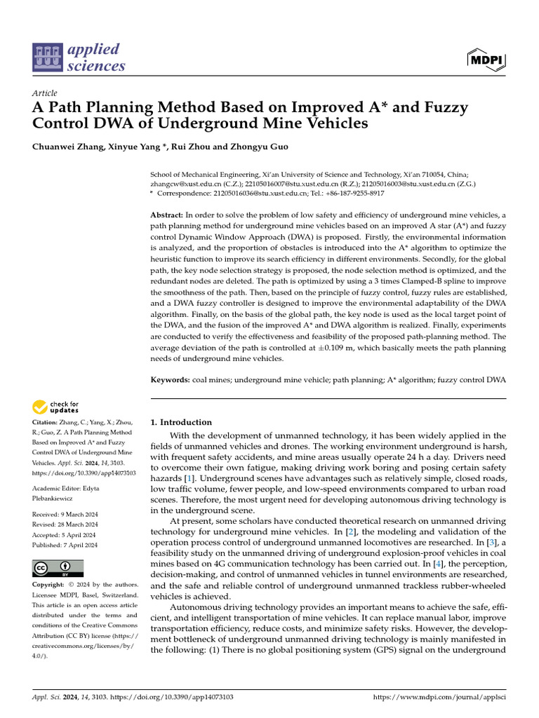 A Path Planning Method Based On Improved A and Fuz | PDF | Applied ...