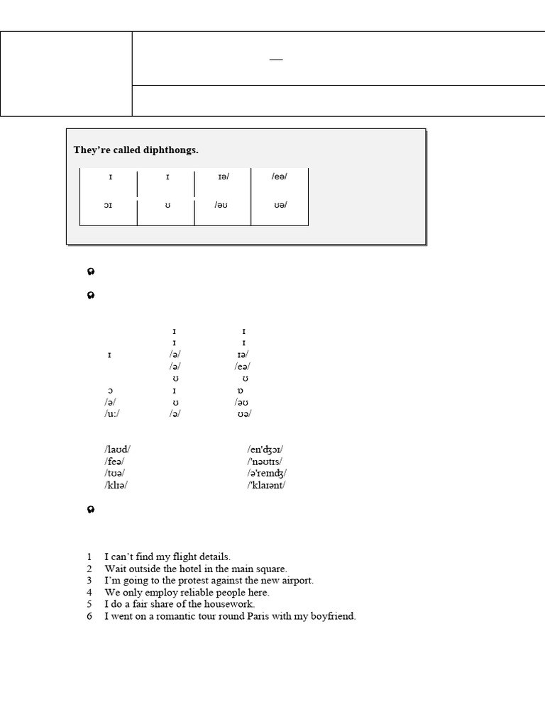 Mastering English Diphthongs Pronunciation | PDF