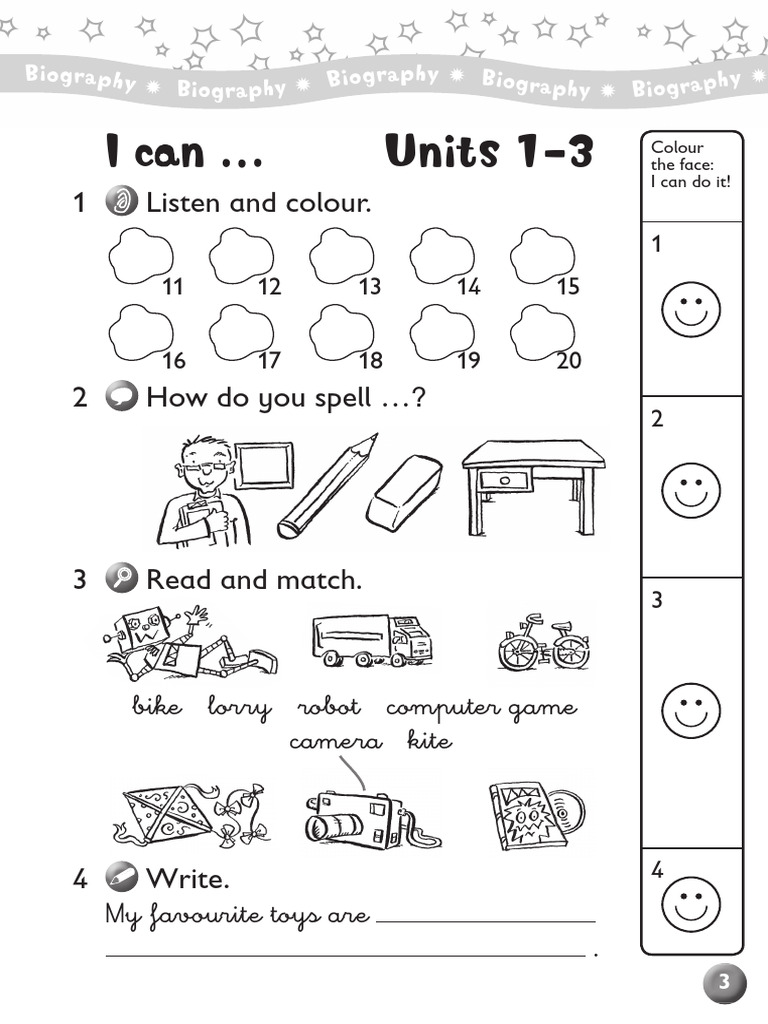 Kid's Box Language Portfolio Level 2 Units 1-3 | PDF