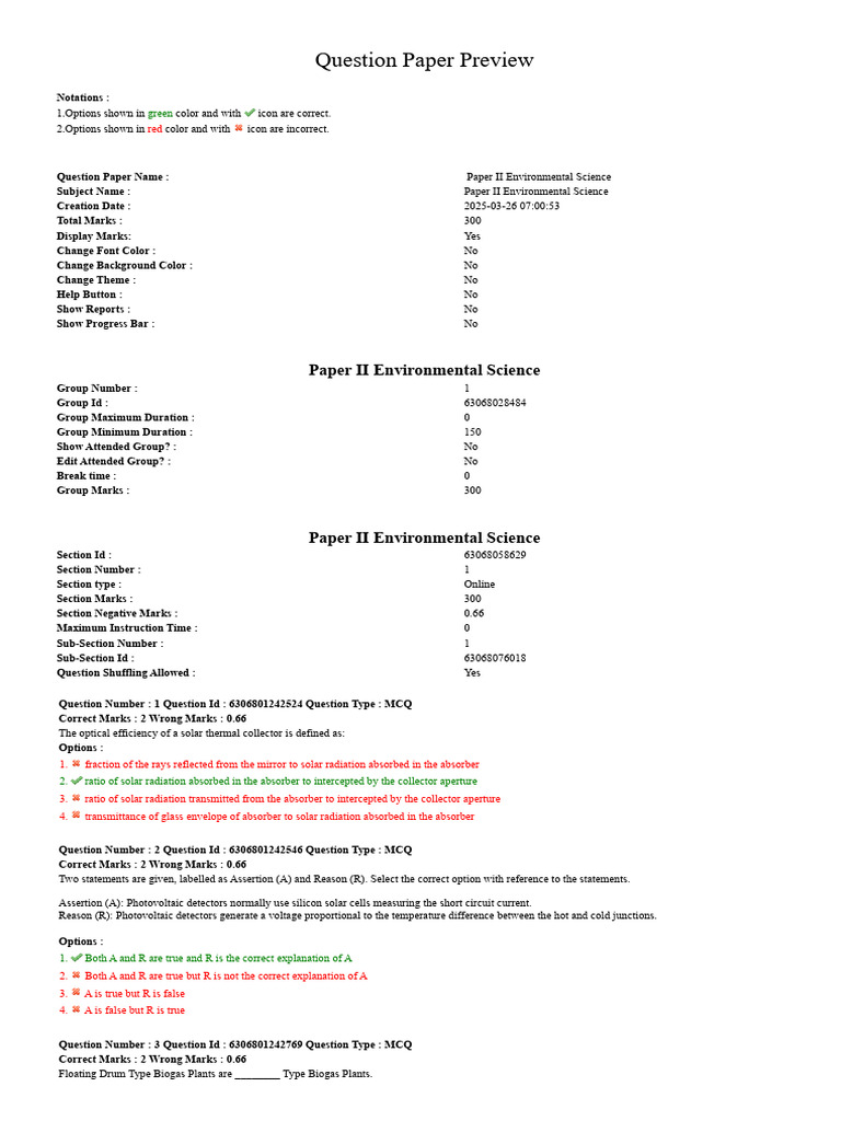 AnalystGradeII PaperII EnvironmentalScience | PDF | Soil | Smoke