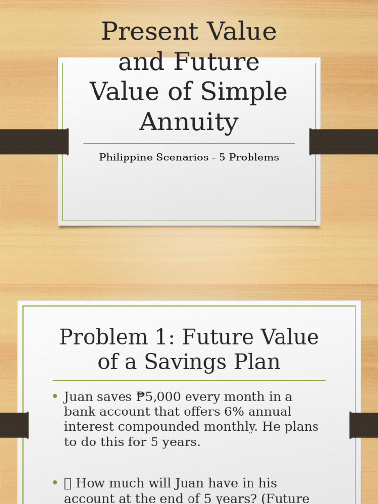 Annuity Problems Philippines | PDF