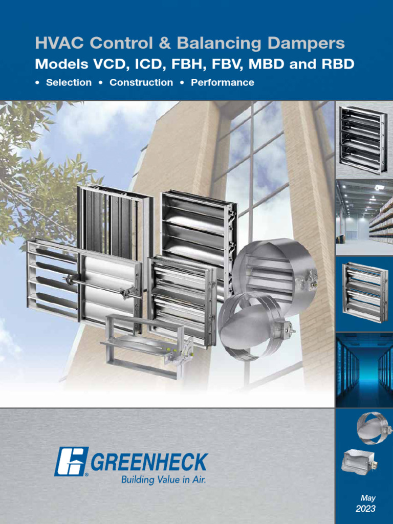 Greenheck HVAC Control Dampers Guide | PDF | Duct (Flow) | Mechanical ...
