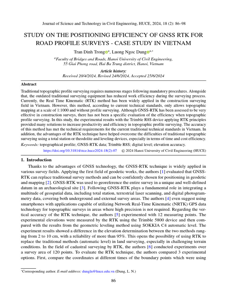 Study On The Positioning Efficiency of GNSS RTK Fo | PDF | Surveying ...