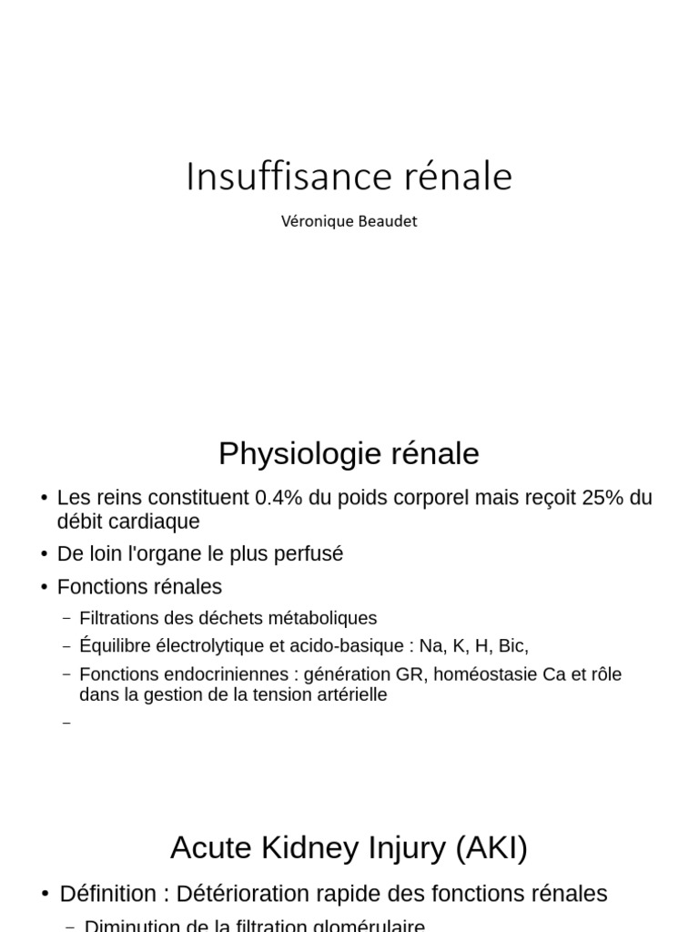 Comprendre l'insuffisance rénale et AKI | PDF | Insuffisance rénale ...