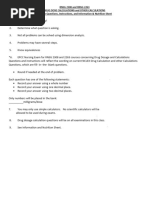 Intake and Output Calculation Practice | PDF | Meal | Drink