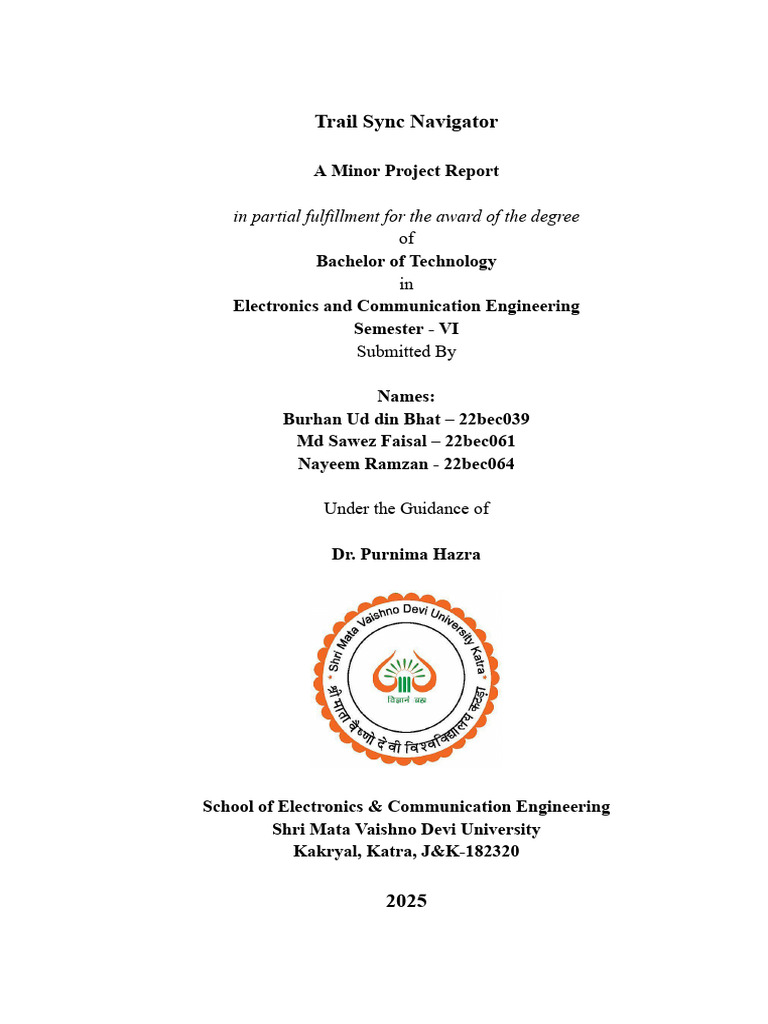 Trail Sync Navigator Project Report | PDF | Global Positioning System ...