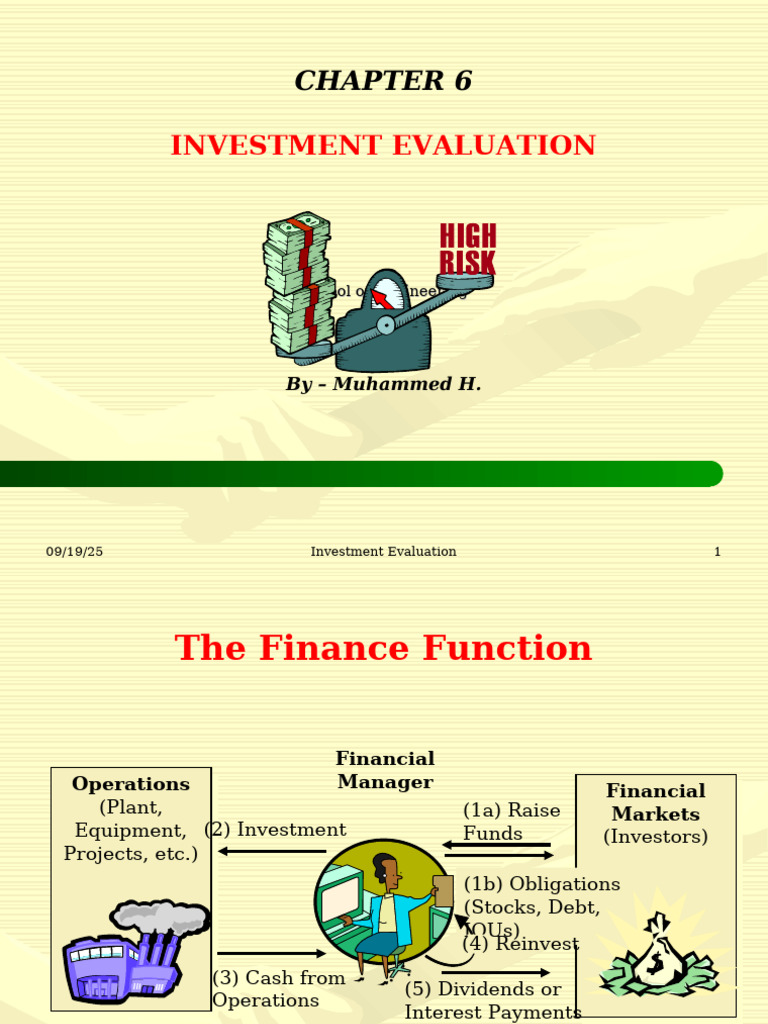Investment Evaluation Techniques Explained | PDF | Net Present Value ...