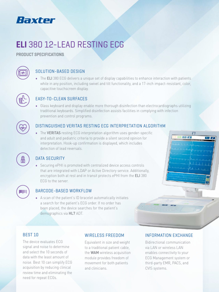 ELI 380 ECG: Advanced Features & Benefits | PDF | Electrocardiography ...