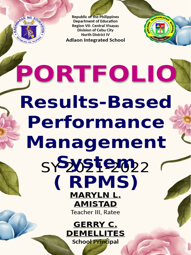 E Rpms Portfolio Design Thirteen Depedclick | PDF | Learning | Educational Technology