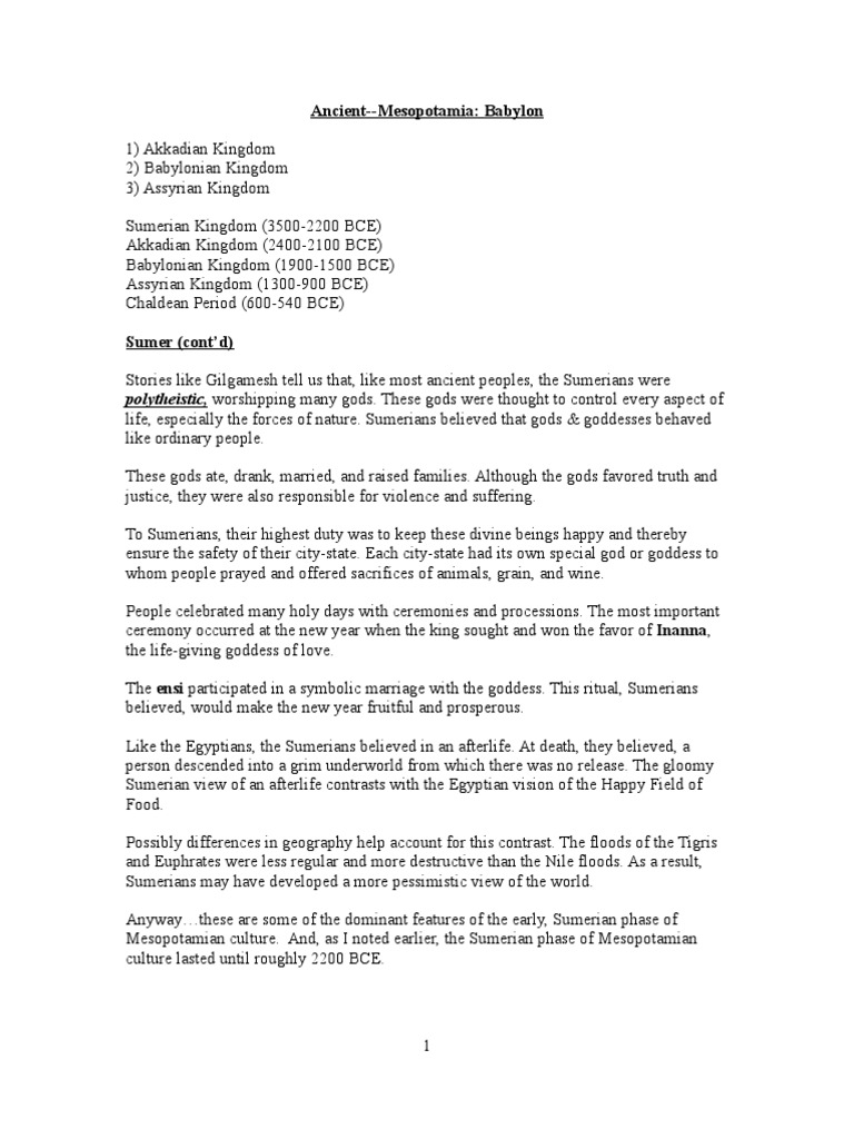 Overview of Ancient Mesopotamia: Babylon | PDF | Assyria | Mesopotamia