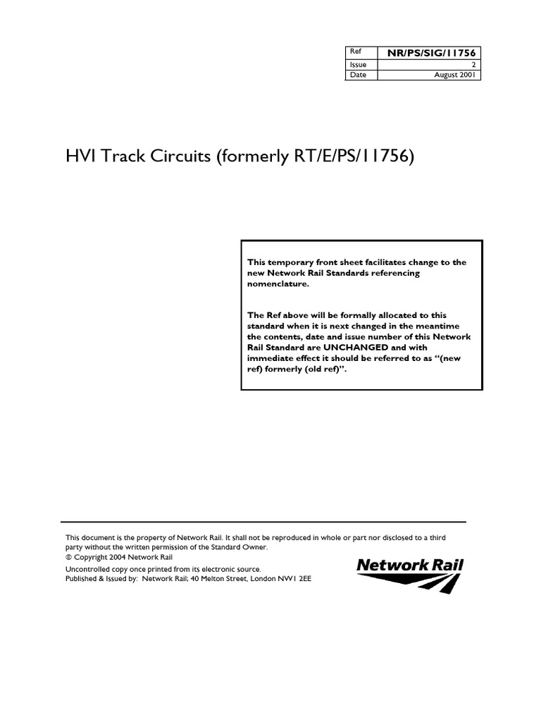 HVI Track Circuits Specification | PDF | Relay | Alternating Current