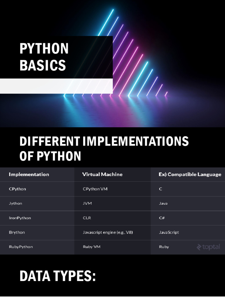 Different Features of Python and Data Types After Lect - 1 and 2 | PDF