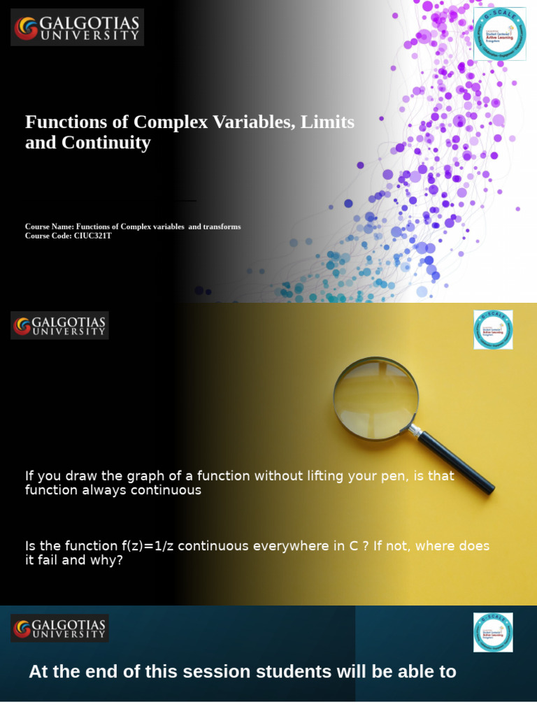 Limit and Continuity | PDF | Function (Mathematics) | Complex Analysis