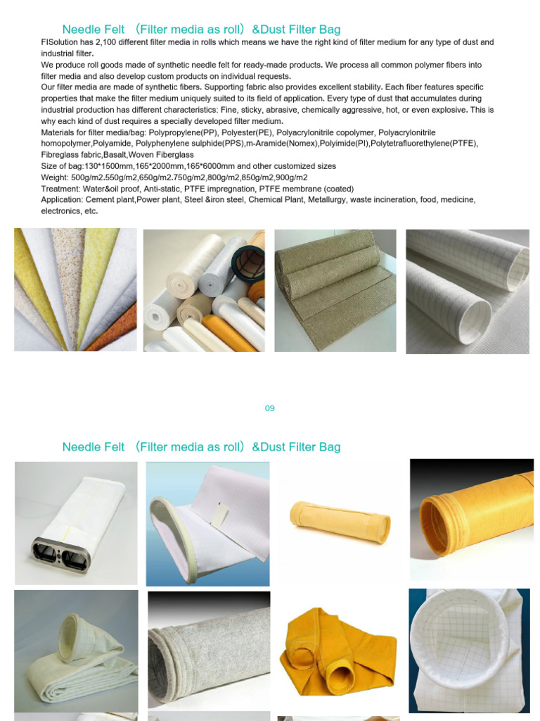 Needle Felt Filter Bags for Industry | PDF