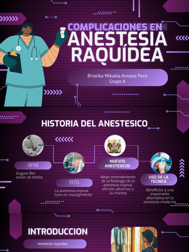 Anestesia Raquídea | PDF | Anestesia | Nervio