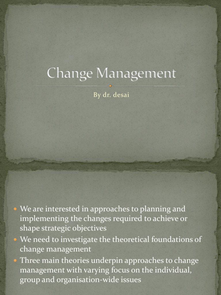 Change Management Theories and Approaches | PDF | Behavior | Goal