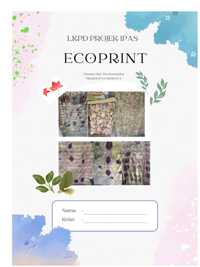 Proses Pembuatan Ecoprint | PDF