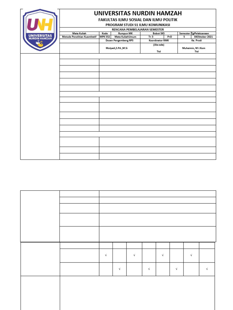 RPS Metopen Kuantitatif | PDF