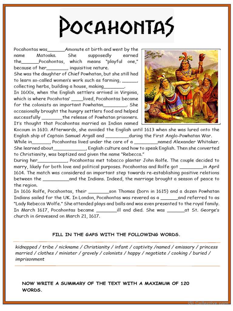 Pocahontas: Life of a Powhatan Princess | PDF | Indigenous Peoples Of ...