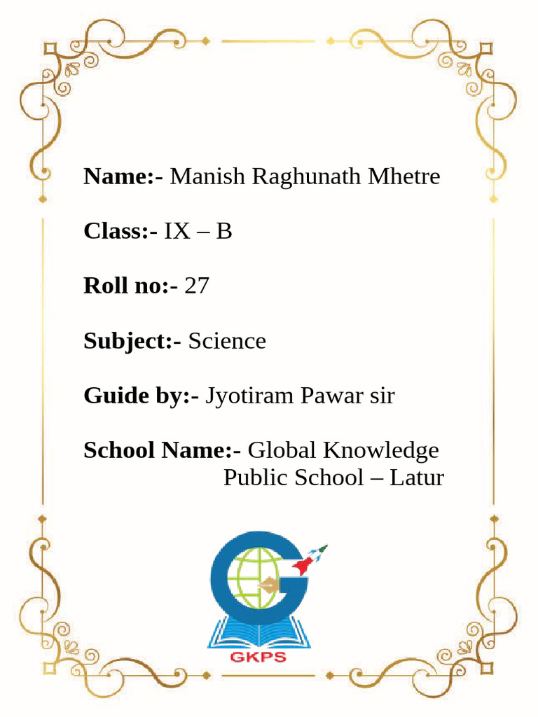 Name:-Class: - Roll No: - Subject: - Guide By: - School Name | PDF