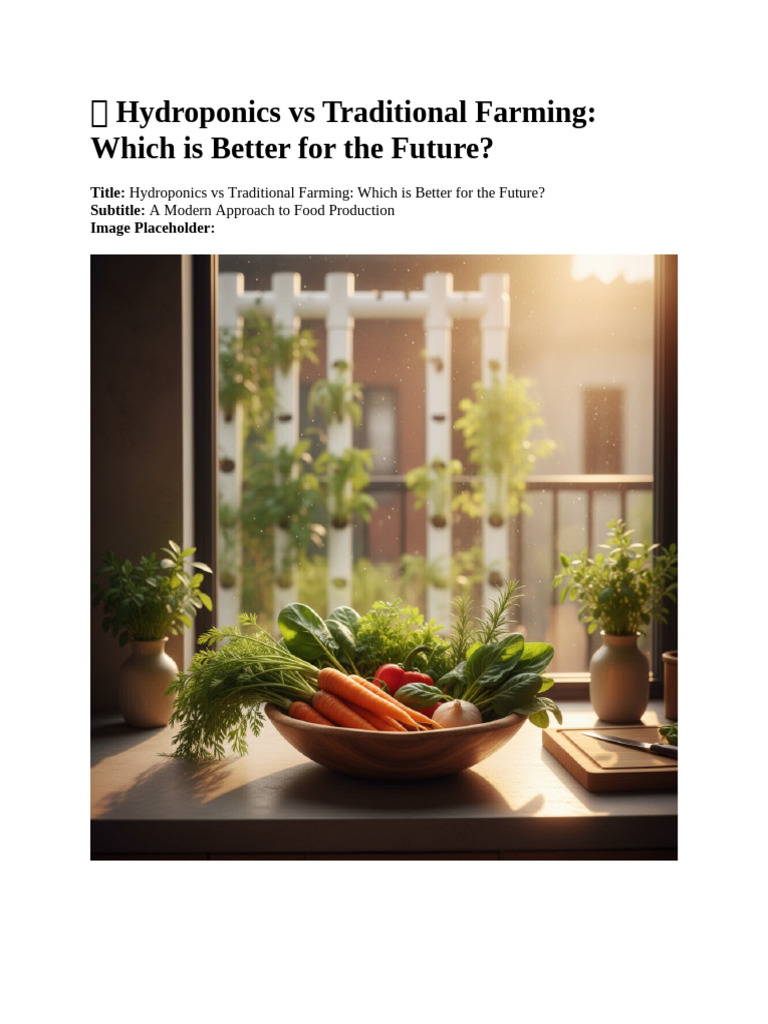 Hydroponics vs Traditional Farming Guide | PDF | Hydroponics | Agriculture