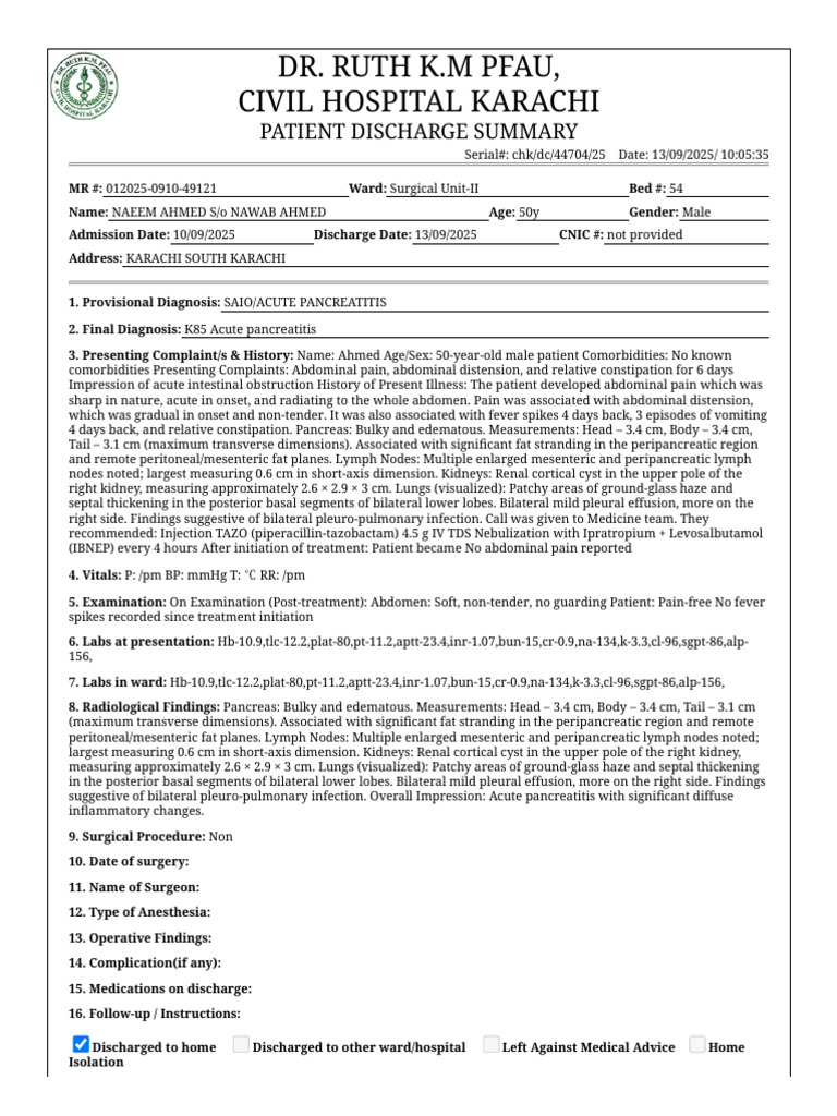 Naeem DC | PDF | Abdomen | Kidney