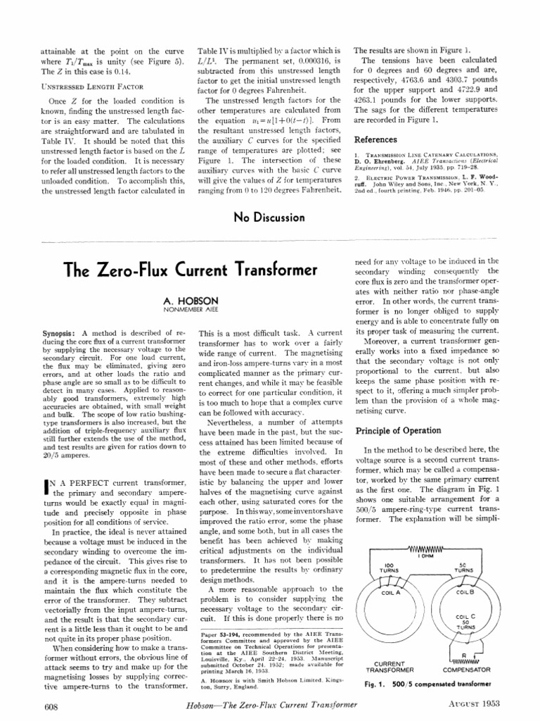 Zero Flux CT | PDF | Transformer | Inductor