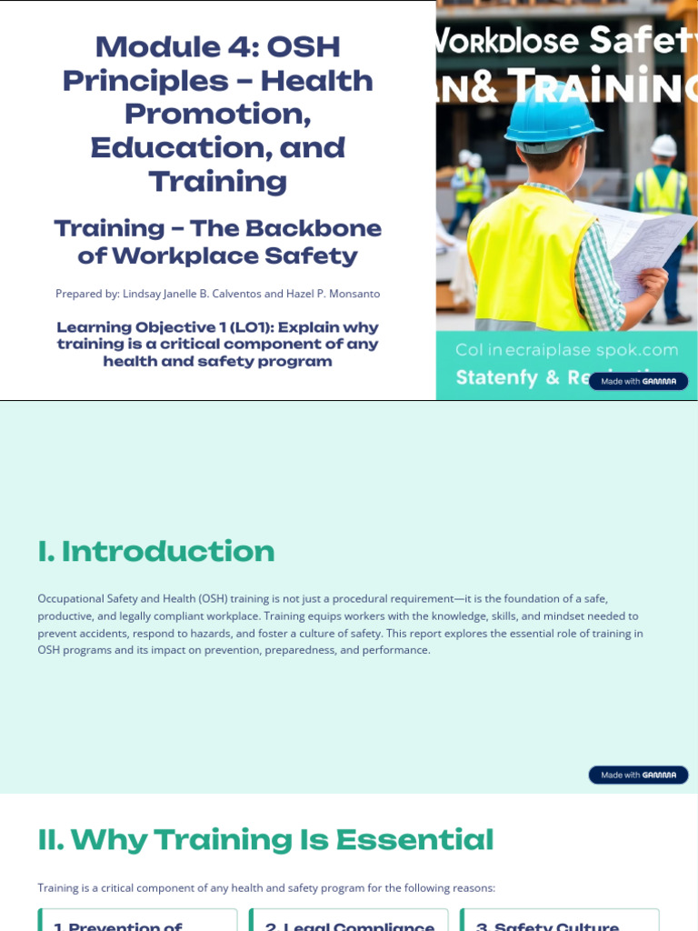 Essential OSH Training for Workplace Safety | PDF | Occupational Safety ...