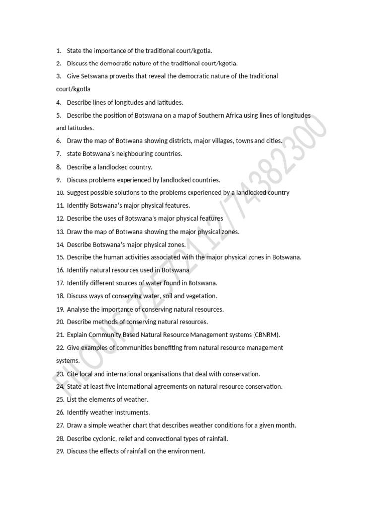 Botswana's Cultural and Environmental Overview | PDF | Botswana