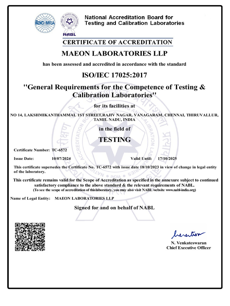 Certificate TC 6572 PDF | PDF