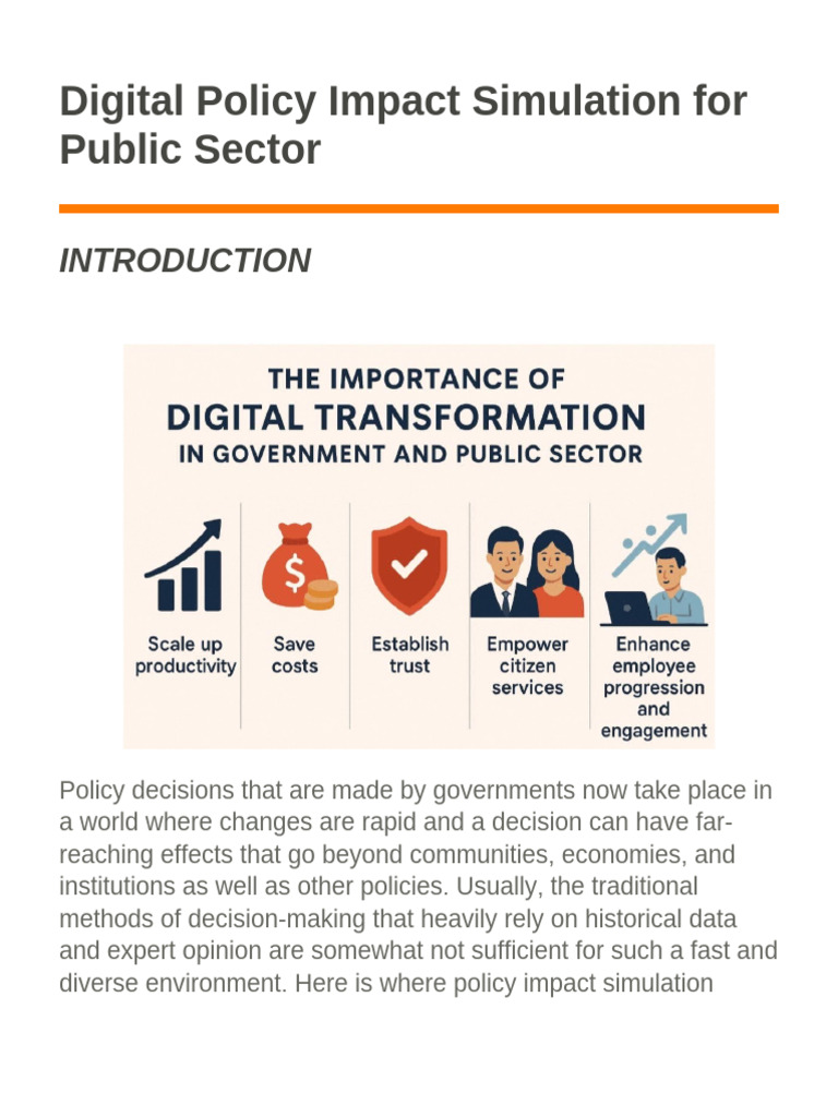 Digital Policy Impact Simulation Benefits | PDF | Policy | Simulation