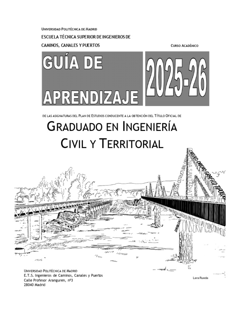 Guía de Aprendizaje Ingeniería Civil 2025-26 | PDF | Ingeniero civil ...