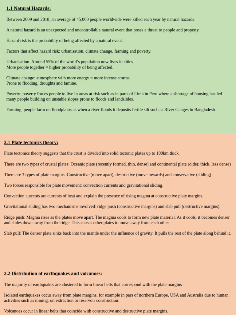 Natural Hazards and Earthquake Impacts | PDF | Plate Tectonics ...