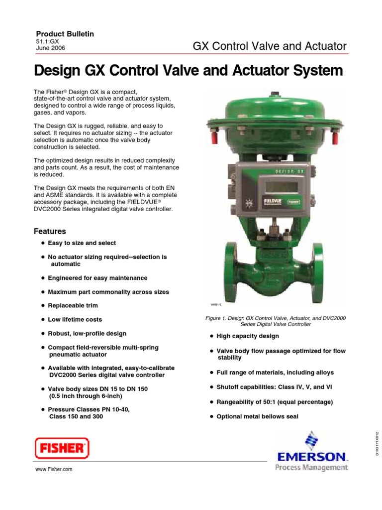 GX Control Valve and Actuator Overview | PDF | Valve | Mechanical ...