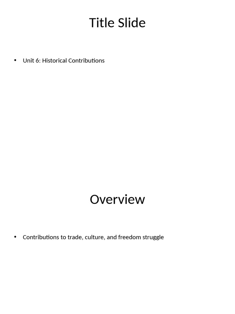Historical Contributions Overview | PDF