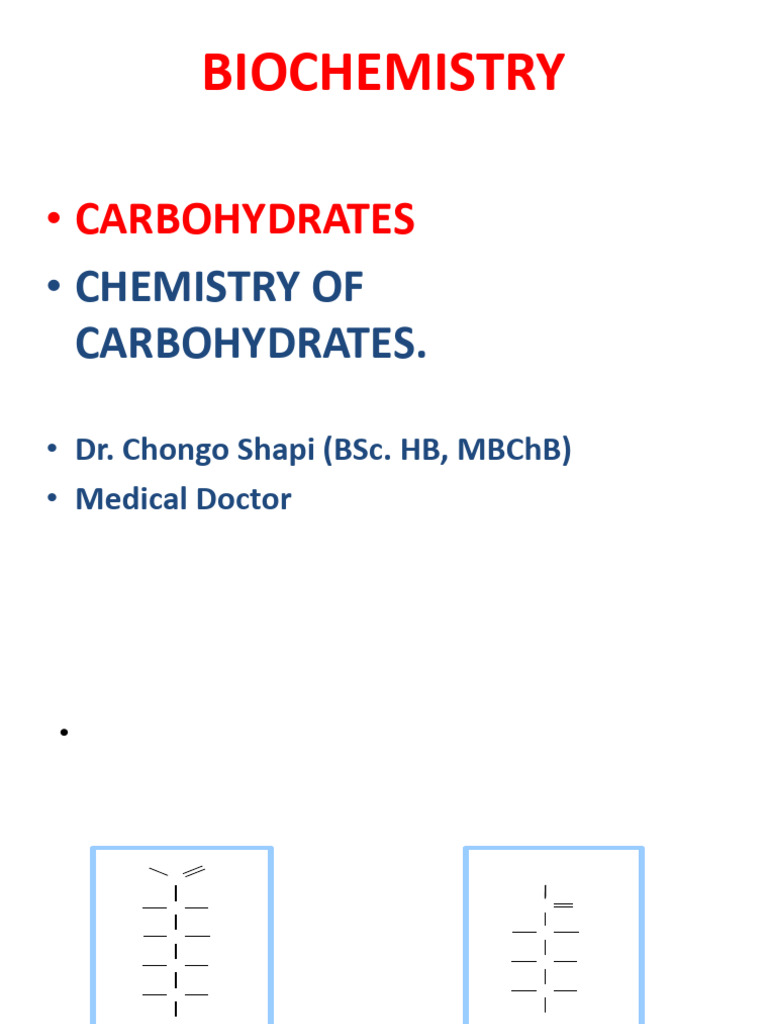 Biochemistry of Carbohydrates | PDF | Carbohydrates | Starch