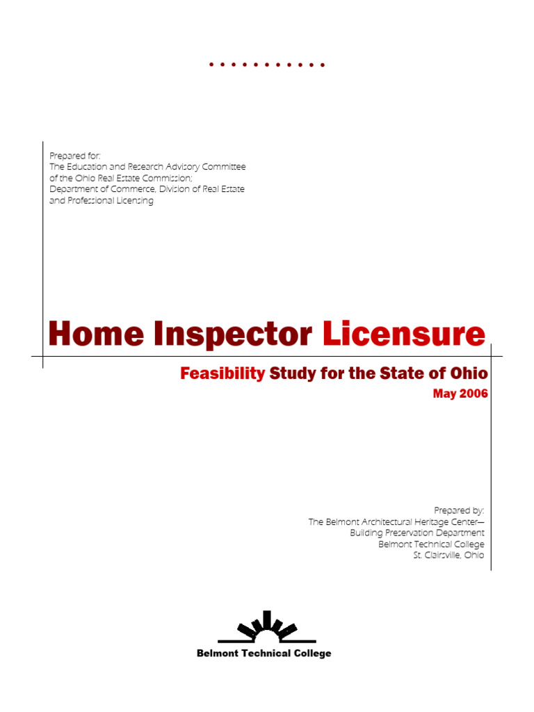 Ohio Home Inspector Licensing Study | PDF | Justice | Crime & Violence