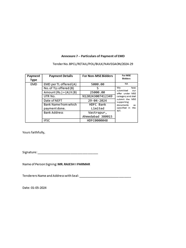 Annexure 7 - EMD | PDF